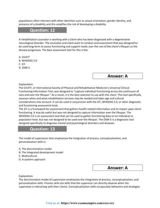 CRCC-CRC Exam Guide to Certification Success | PDF