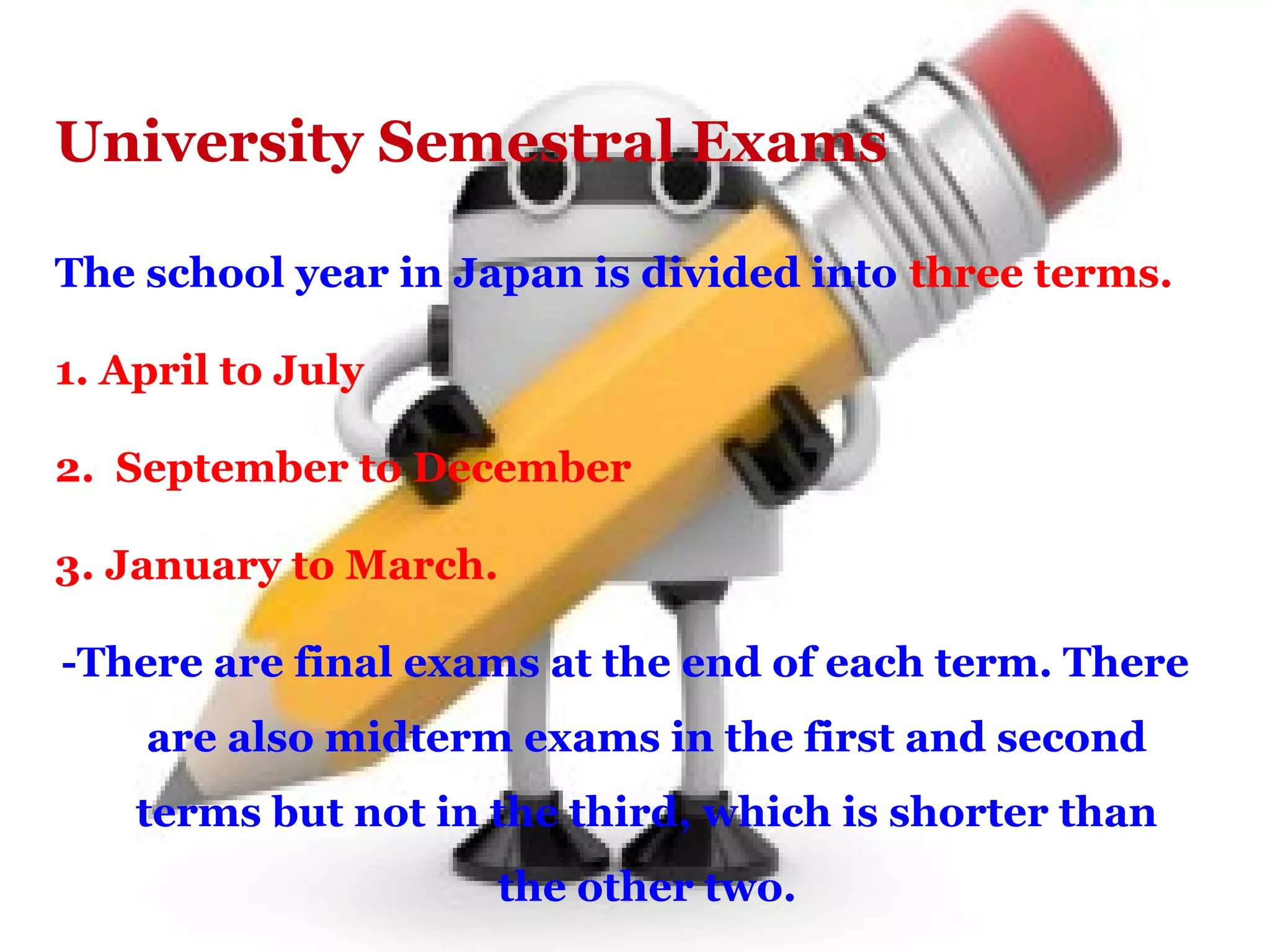 Exams in japan bonnie | PPT