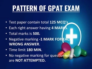 Exams in pharmacy [ gpat and niper ] | PPTX