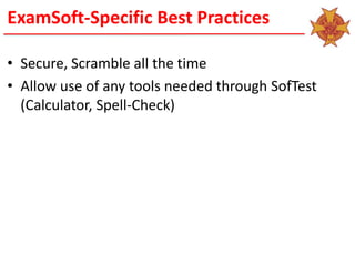 What Have We Learned? Reflecting on the First Year of ExamSoft ...