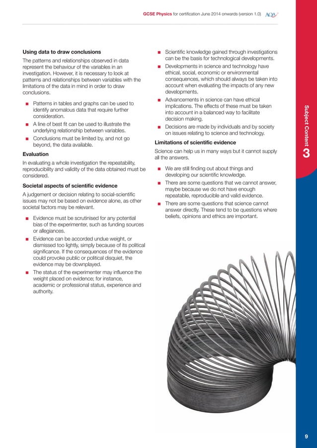 AQA GCSE Physics Exam Specification | PDF