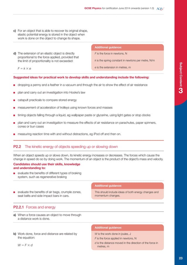 AQA GCSE Physics Exam Specification | PDF