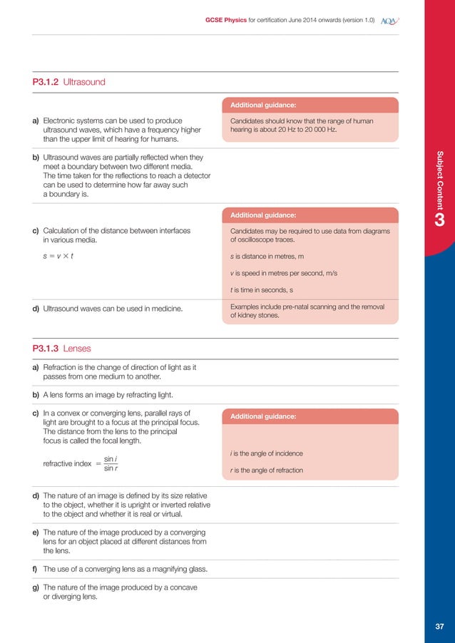 AQA GCSE Physics Exam Specification | PDF