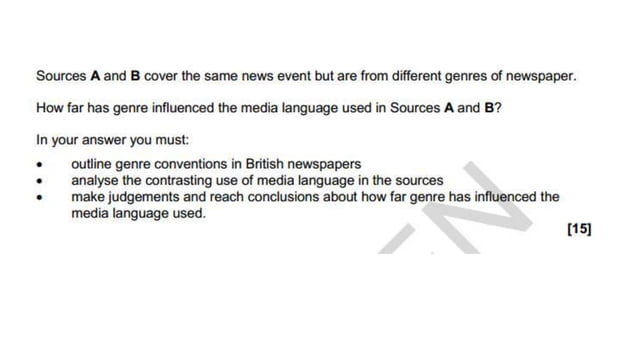 How far has genre infuenced the media language used? | PPT