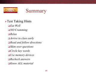 Exam strategies | PPTX