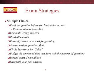 Exam strategies | PPTX