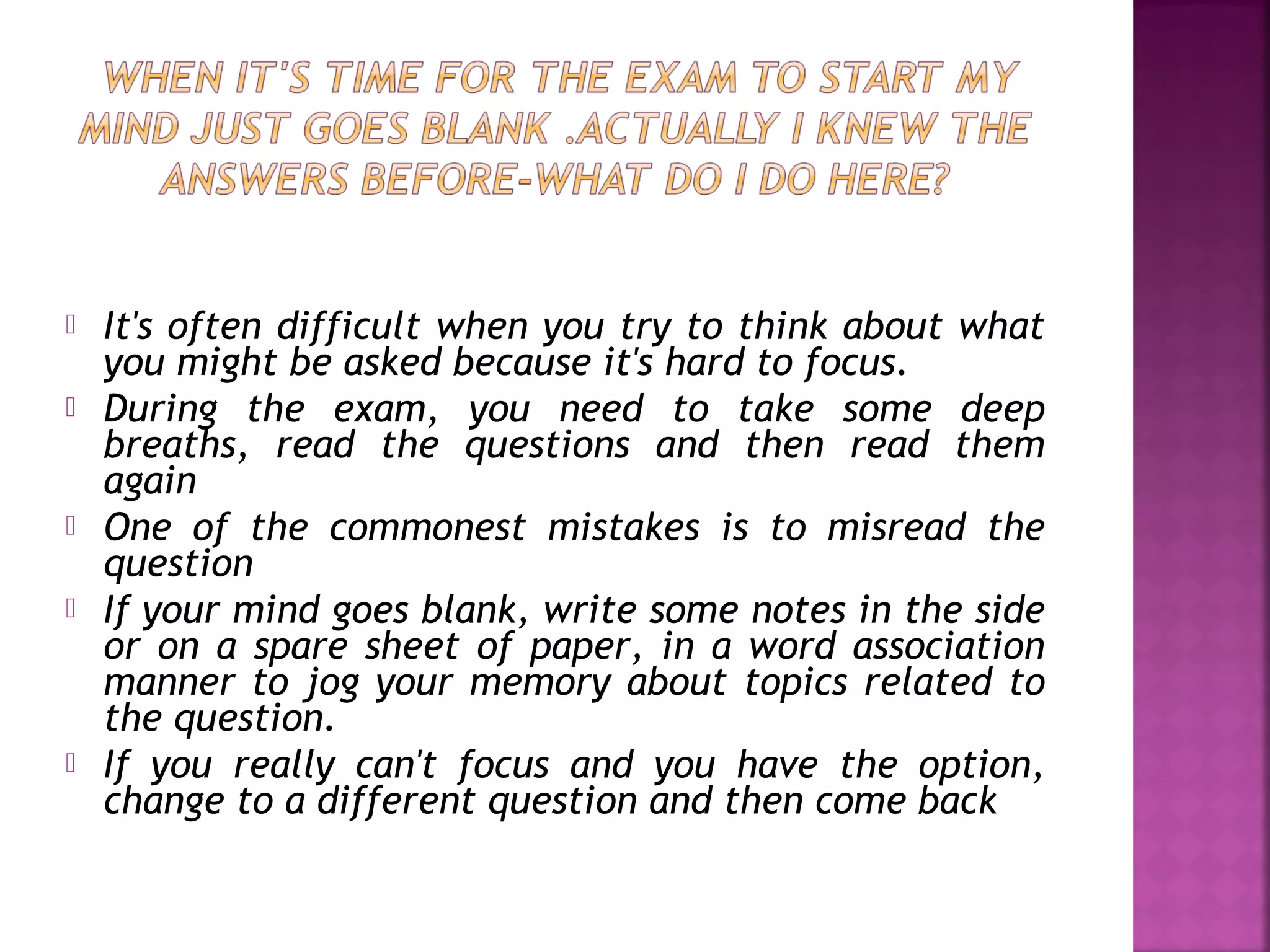 Exam stress | PPT