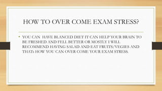 Power point presentation on exam stress | PPT