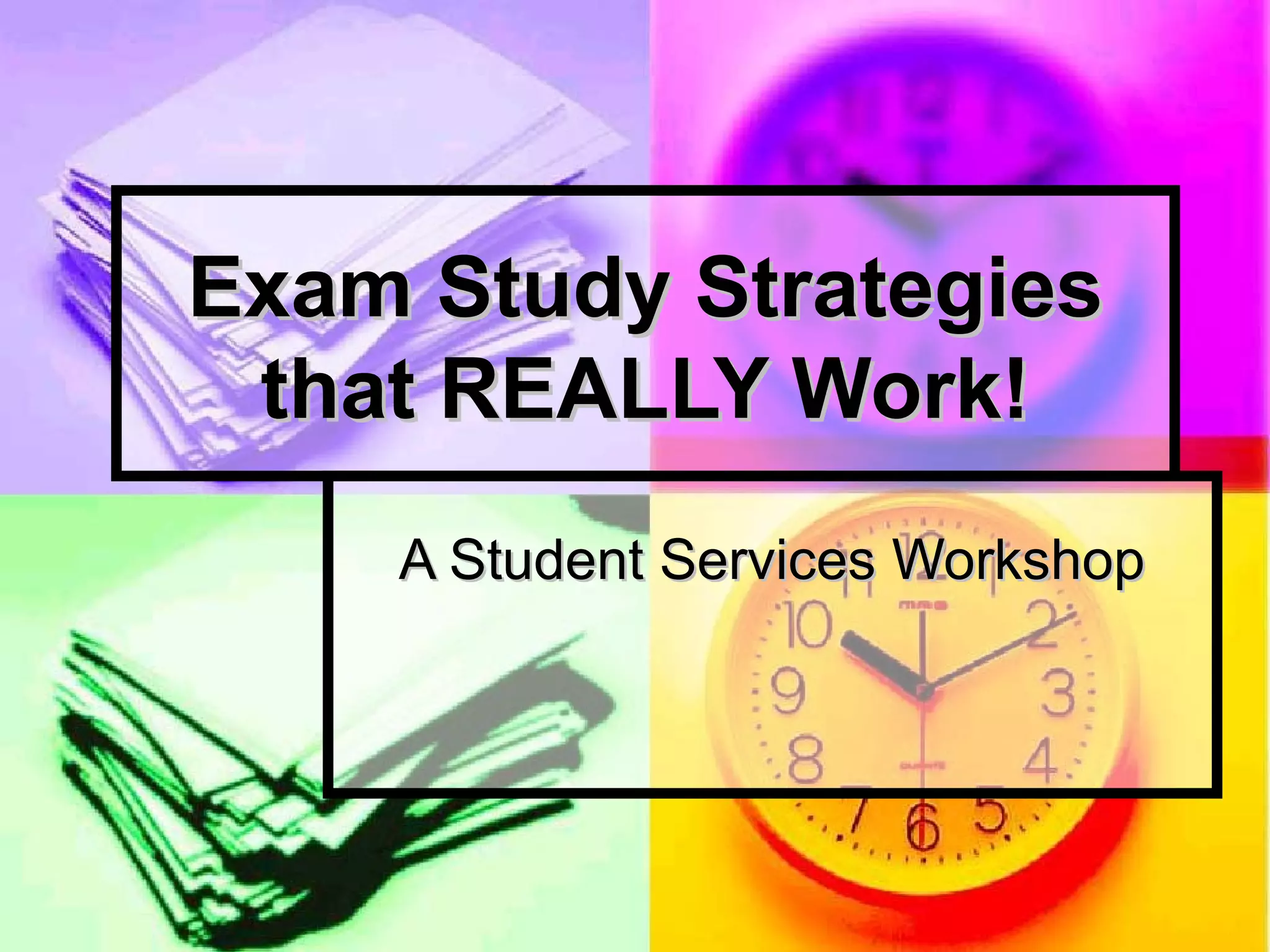Exam study strategies presentation | PPT