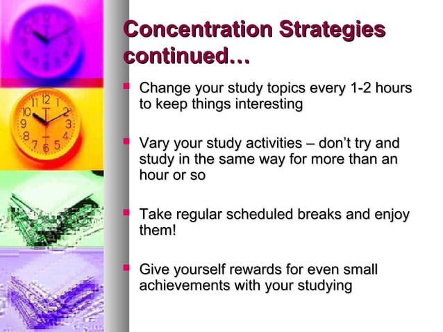 Exam study strategies presentation | PPT