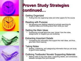 Exam study strategies presentation | PPT