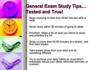 Exam study strategies presentation | PPT
