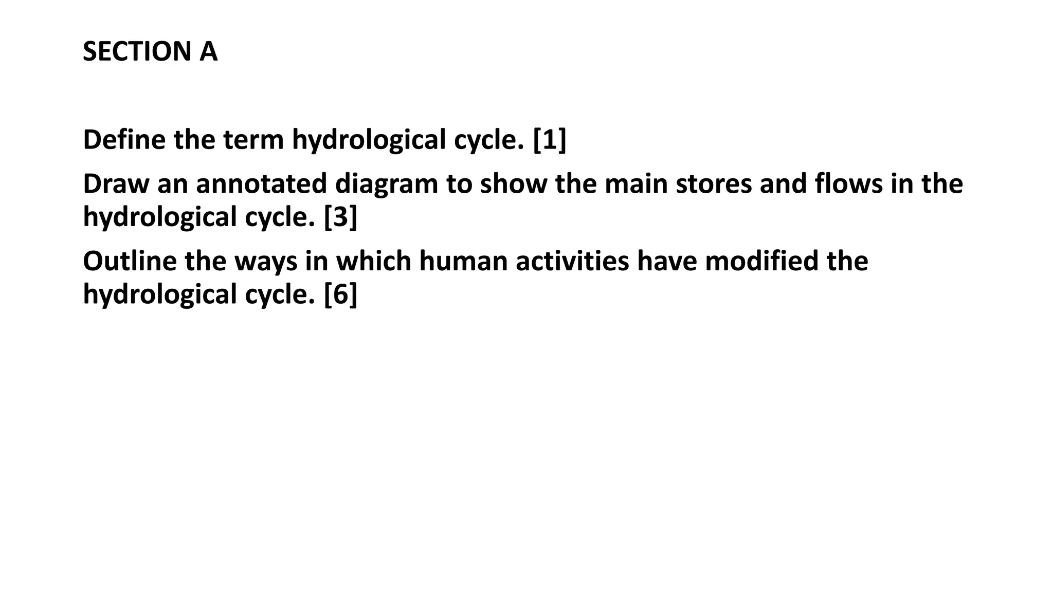 CAMBRIDGE GEOGRAPHY AS EXTRA REVISION - EXAM STYLE QUESTIONS 1 ...