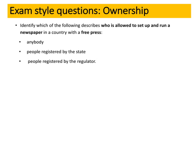 Exam style questions Newspapers | PPTX