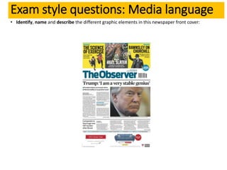 Exam style questions Newspapers | PPTX