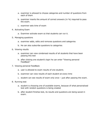 Exam system | DOC