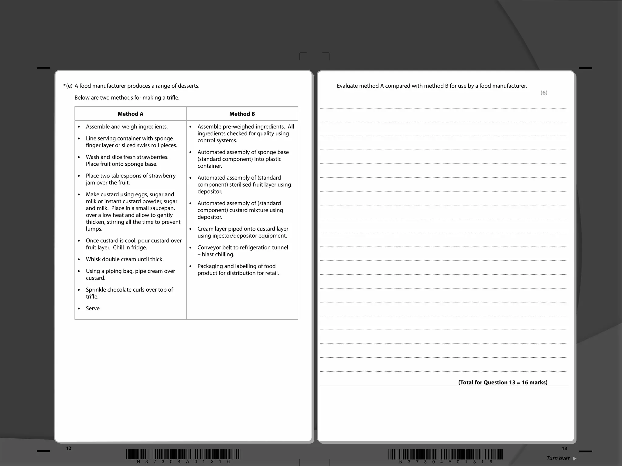 Food Technology Exam technique 2012 | PPTX