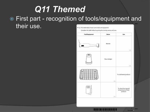 Food Technology Exam technique 2012 | PPTX