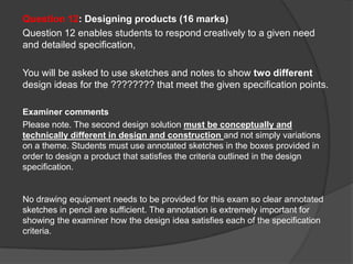 Food Technology Exam technique 2012 | PPTX