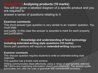 Food Technology Exam technique 2012 | PPTX