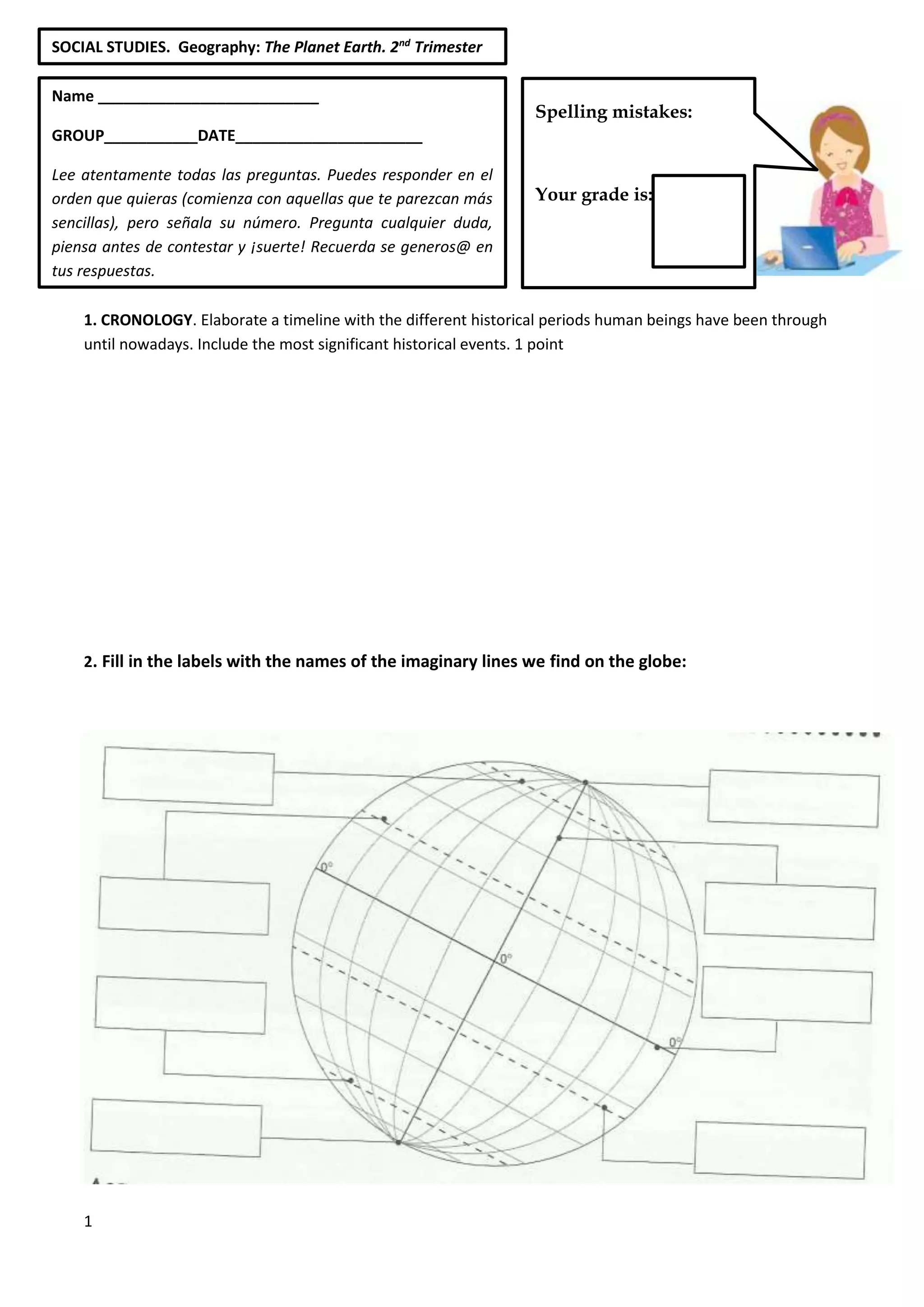 Exam the planet earth | DOCX | Geography | Science
