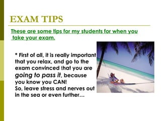 Exam Tips | PPT