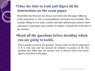 Exam tips | PPTX