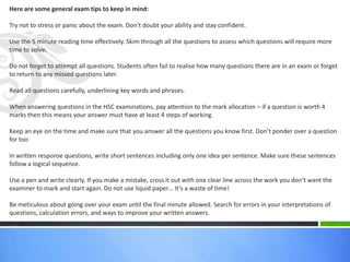 Exam tips for hsc students | PPTX