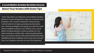 Boost Your Grades with GCSE Maths October Revision Course | Exam Tips ...