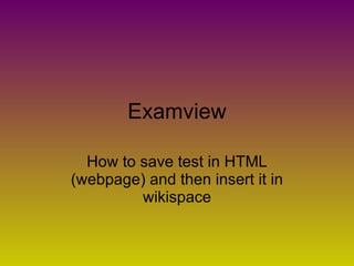 Examview | PPT