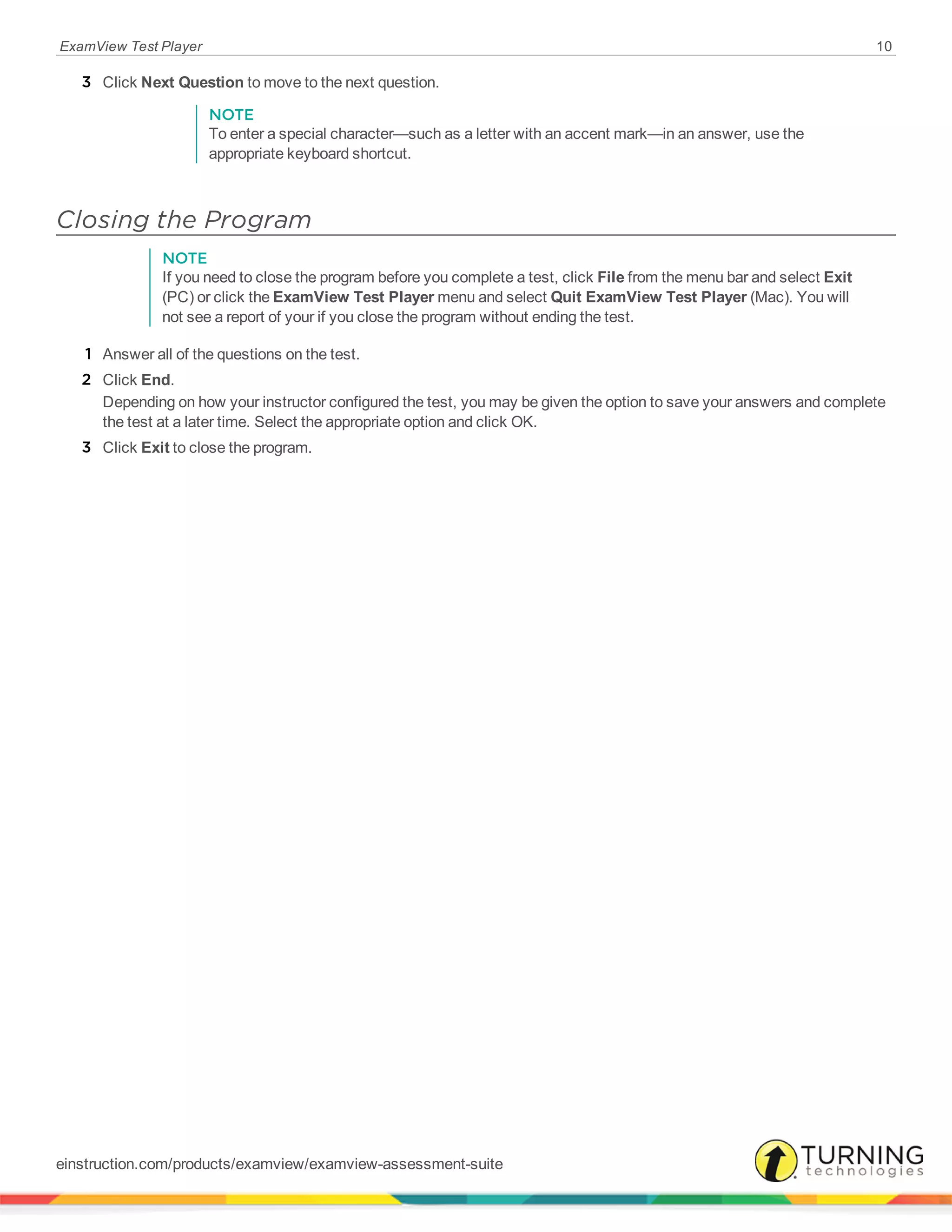 Examview testplayer userguide 8.1 | PDF