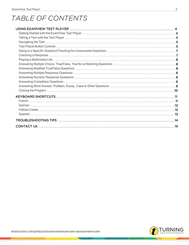 Examview testplayer userguide 8.1 | PDF