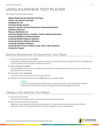 Examview testplayer userguide 8.1 | PDF