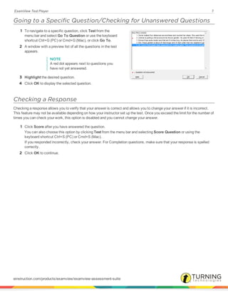 Examview testplayer userguide 8.1 | PDF
