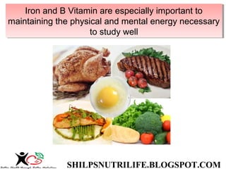 NUTRITION DURING EXAMS | PPT