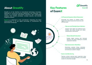 Greatify ExamX_Digital_EBrochure paperless campus | PDF