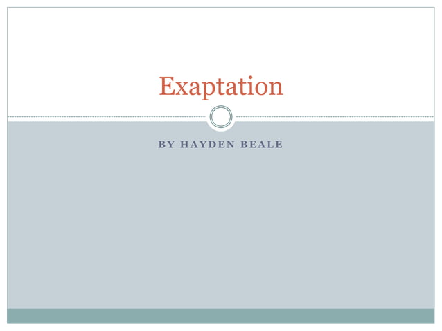 Exaptation facts | PPT