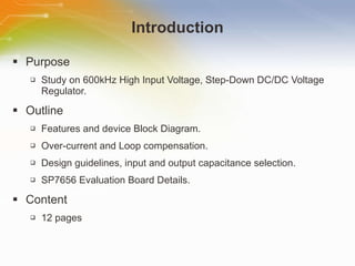 Study on 600kHz High Input Voltage, Step-Down DC/DC Voltage Regulator | PPT