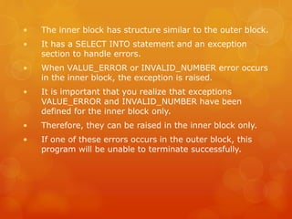 Different Kinds of Exception in DBMS | PPTX