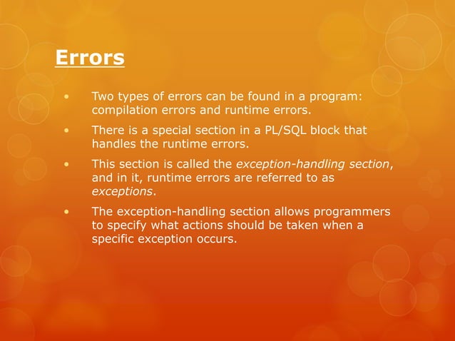 Different Kinds of Exception in DBMS | PPTX