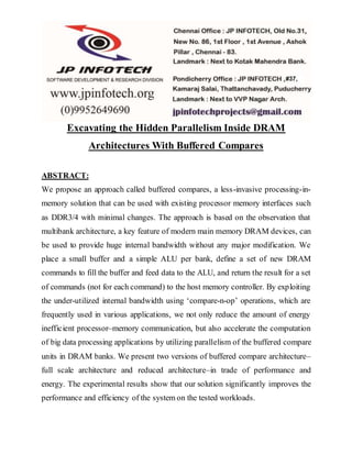 Excavating the Hidden Parallelism Inside DRAM Architectures With Buffered Compares | PDF