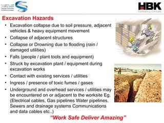 Construction Safety awareness training for excavation | PPTX