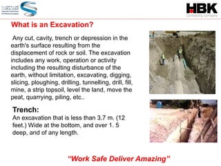 Construction Safety awareness training for excavation | PPTX