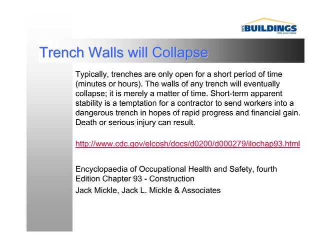 Excavation And Trenching Safety 03 Pdf