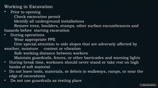 Excavation-Safety-1. Construction safety and health | PPTX