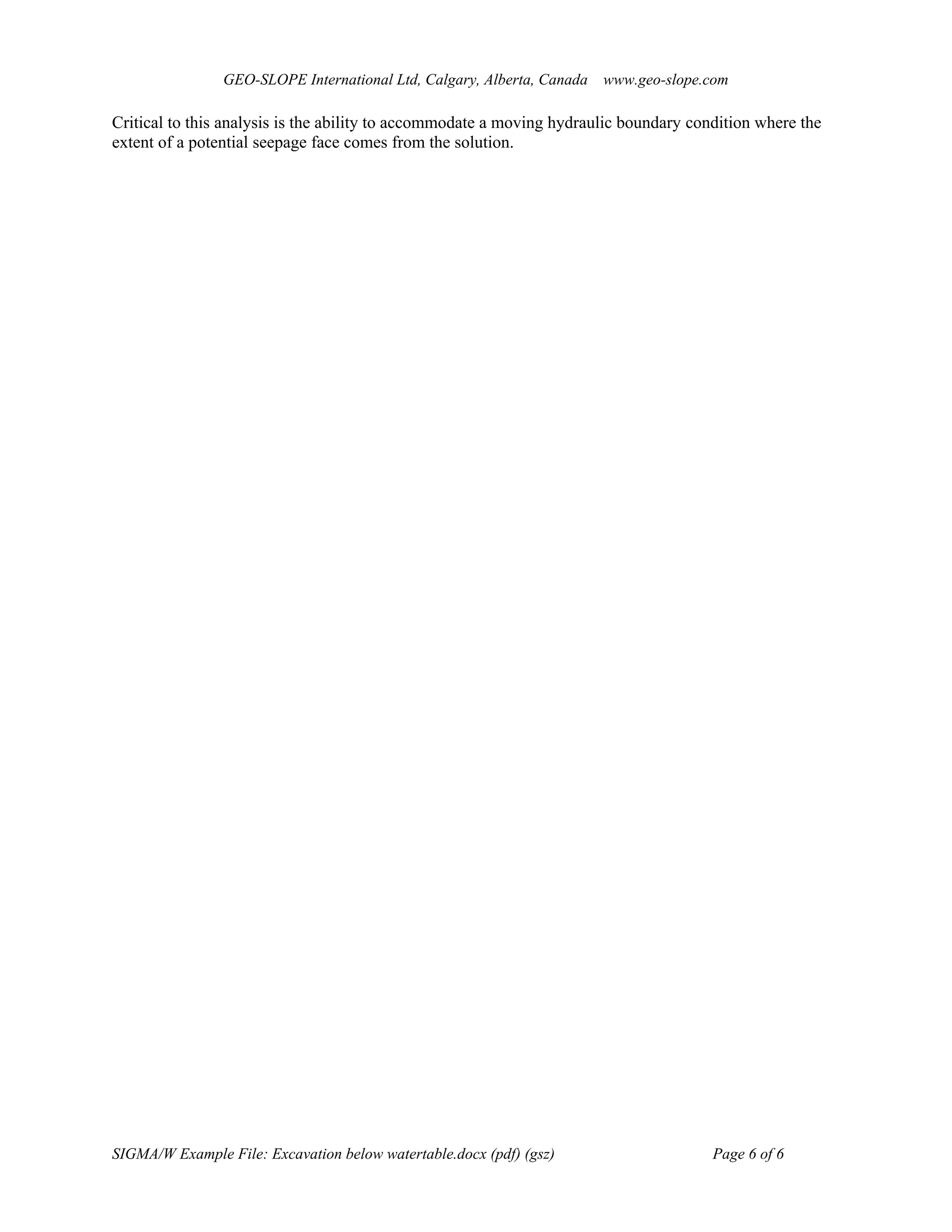 Excavation below watertable | PDF