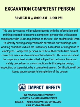 Excavation competent person | PDF