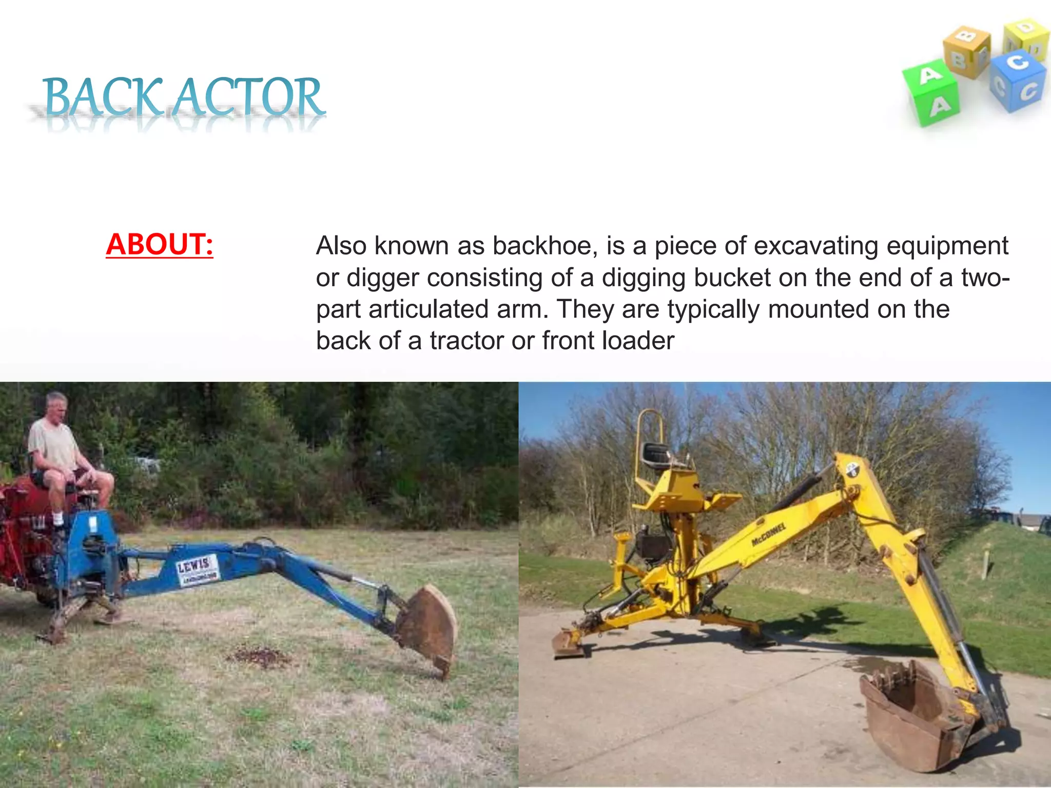 excavation equipment used for construction | PPTX