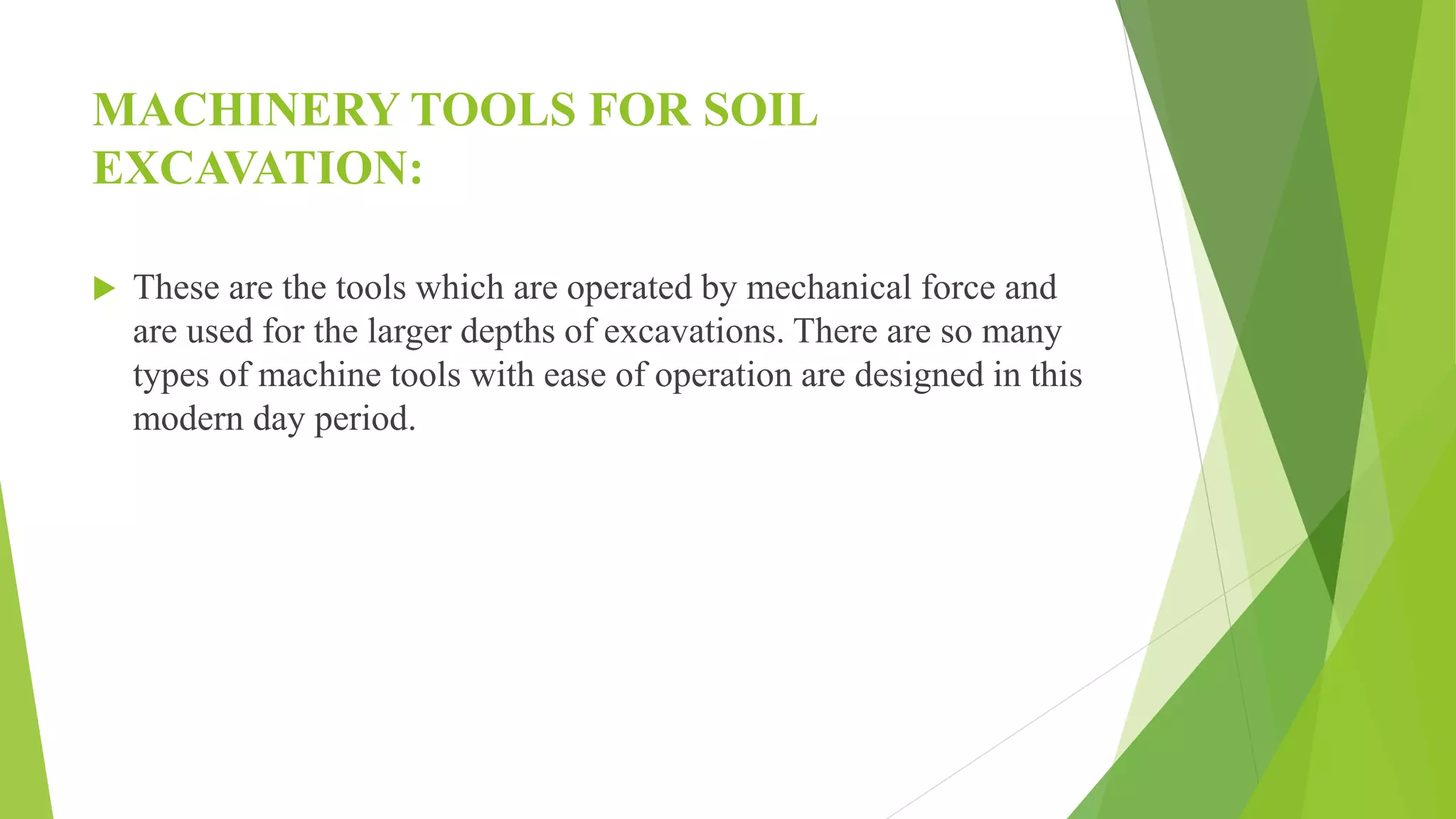 Excavation equipments for earthwork digging | PPTX