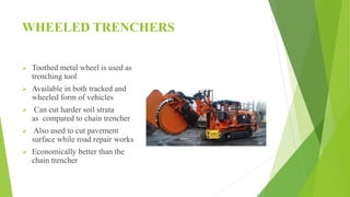 Excavation equipments for earthwork digging | PPTX